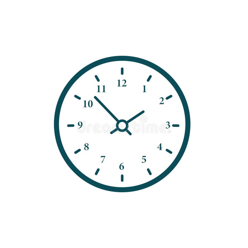 Clock Icon Vector. Time Icon Symbol Illustration Stock Vector ...