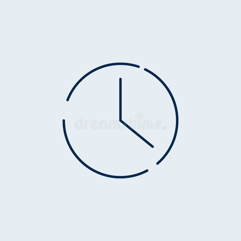 Clock Icon Vector. Time Icon Symbol Illustration Stock Vector ...