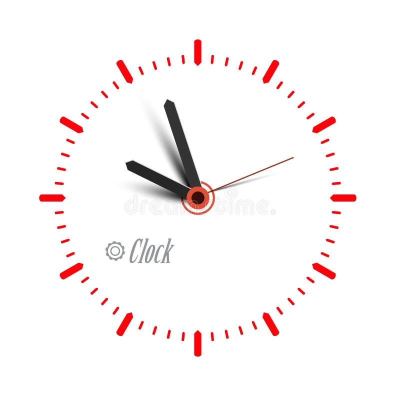Clock Icon. Vector Time Symbol Stock Vector - Illustration of object ...