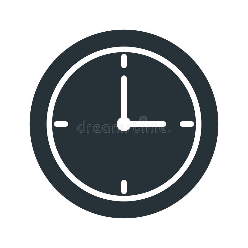 Clock icon vector stock illustration. Illustration of outline - 309425752