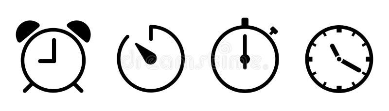 Clock Icon. Watch, Time Icon, Symbol. Vector Illustration. EPS 10 Stock ...