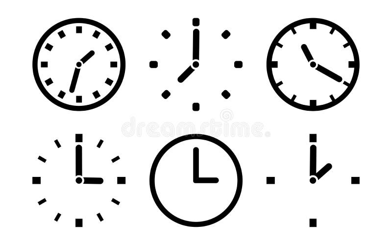 Clock Icon. Watch, Time Icon, Symbol. Vector Illustration. EPS 10 Stock ...