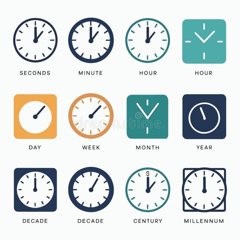 Clock Icon on White Background Stock Vector - Illustration of motion ...