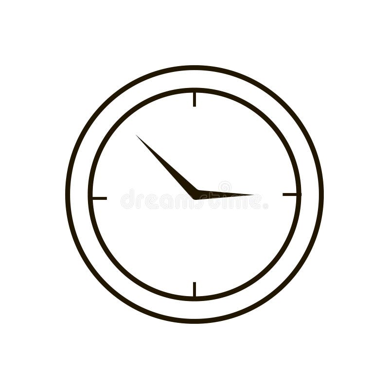 Clock Icon on White Background. Illustration Eps 10. Stock Vector ...