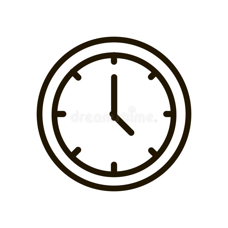 Clock Icon on White Background. Vector Illustration EPS 10. Stock ...