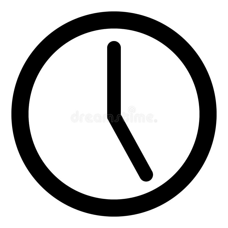 Clock icon on white. stock illustration. Illustration of background ...