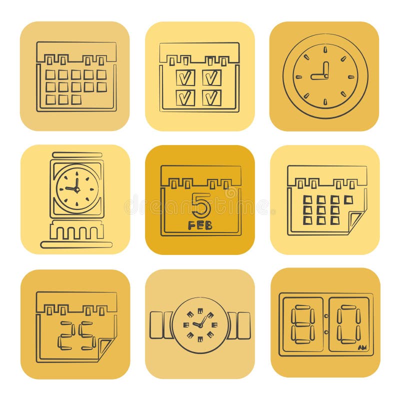 Clock icons stock illustration. Illustration of board - 59068431