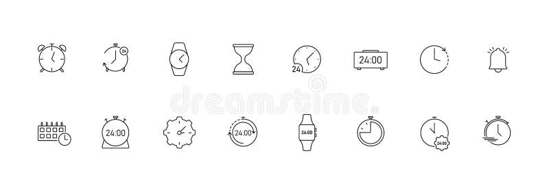 Clock Icons Set. Mechanical and Electronic Timers with Speed Control ...