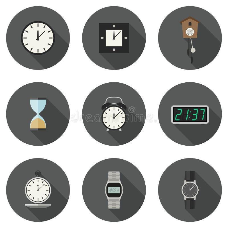 Different Types Clocks Stock Illustrations – 44 Different Types Clocks ...