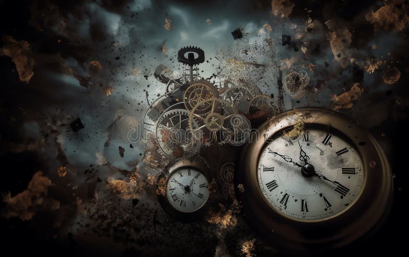 Clock, Illustration of Passing Time Stock Illustration - Illustration ...