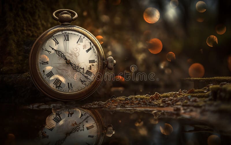 Clock, Illustration of Passing Time Stock Illustration - Illustration ...