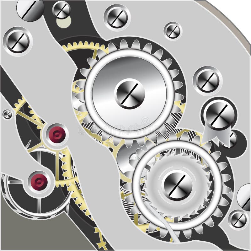 Clock inside stock illustration. Illustration of stainless - 10251524