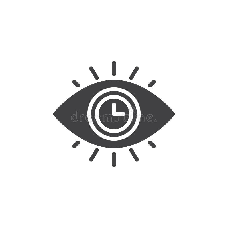 Clock Inside Eye Icon Vector Stock Vector - Illustration of time ...
