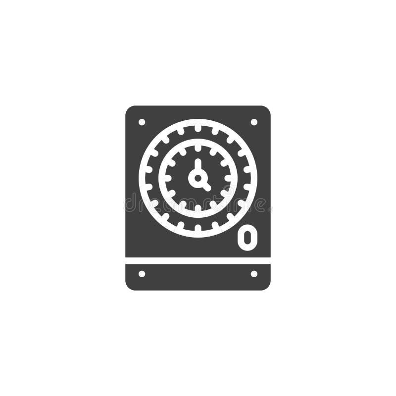 Clock Integrated with a Power Switch Vector Icon Stock Vector ...