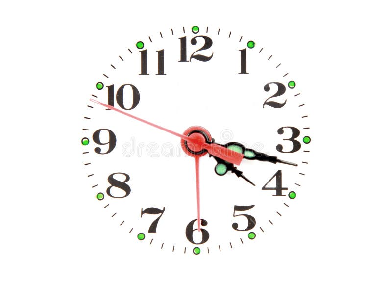 Clock Isolated on a White Background Stock Image - Image of management ...