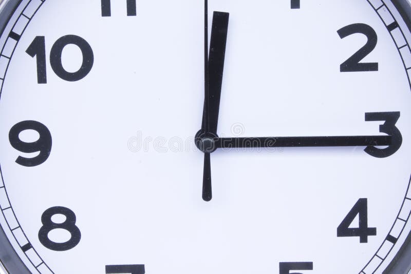 Clock, Isolated on White. it S almost One O Clock! Stock Photo - Image ...