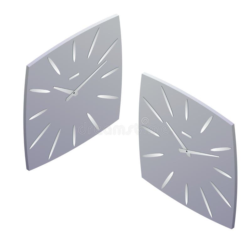 Clock Isometric Illustration. Clock Design Concept. Flat 3d Vector ...