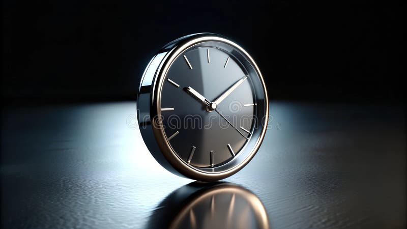 A Clock with Its Hands Spinning Rapidly Floating in Space Stock Image ...