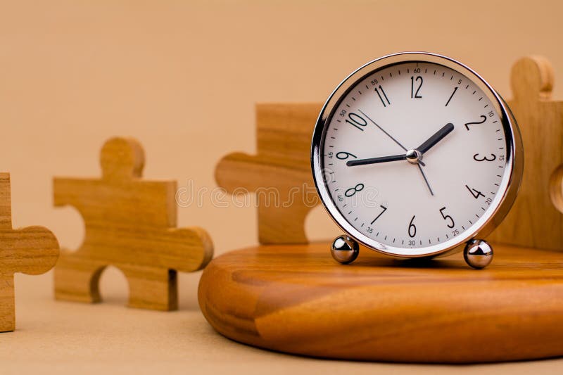 Jigsaw Puzzle Pieces. Time Lapse Time. Wooden Jigsaw Puzzle Pieces ...