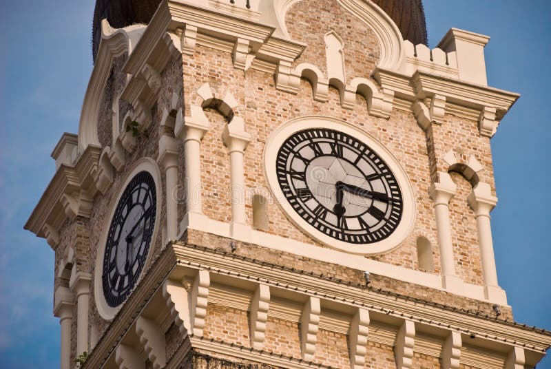 Clock in Kuala Lumpur stock photo. Image of blue, circle - 5551704