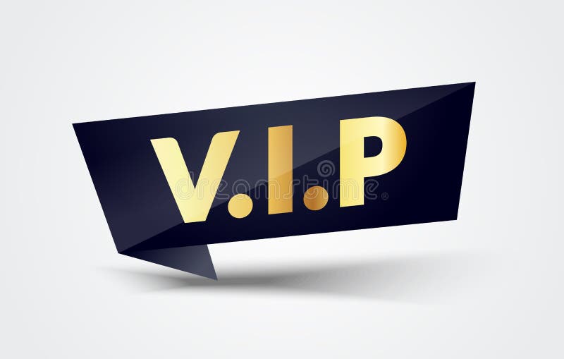 Vector Illustration VIP Label. Modern Web Banner with Very Important ...