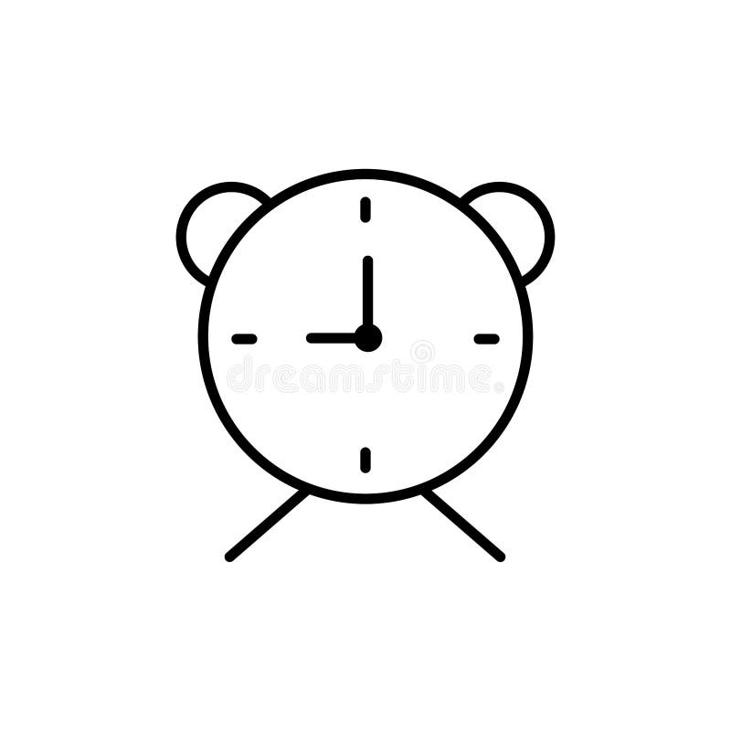 Clock Line Icon. Time Symbol. Simple Design Editable. Vector ...