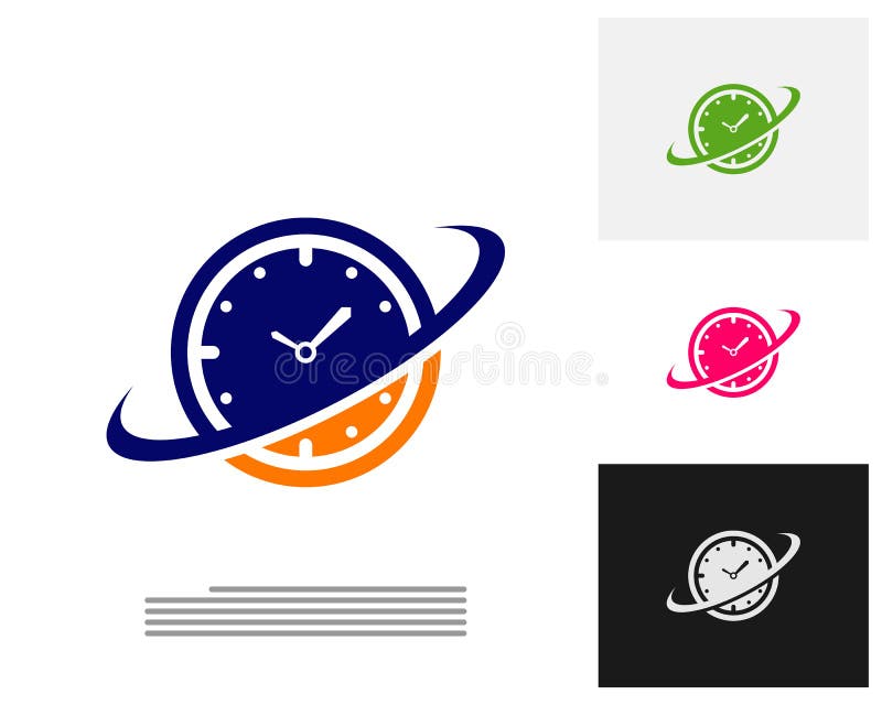 Clock Logo Design Concept . Time Management Logo Template. Concept Icon ...