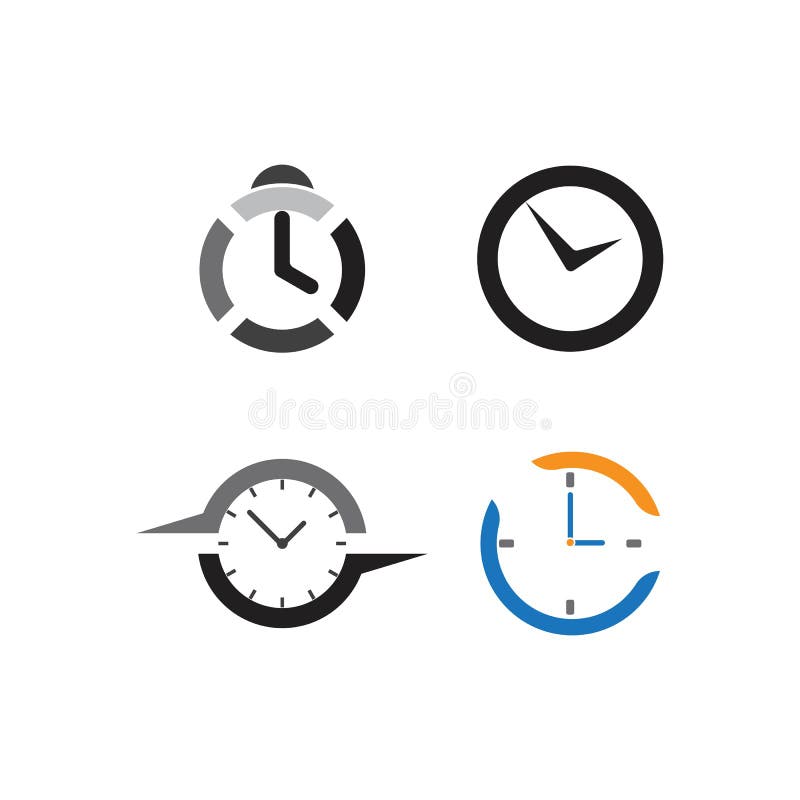 Clock logo icon stock vector. Illustration of idea, check - 198054041