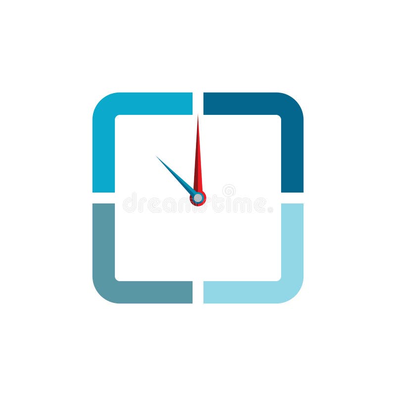 Clock logo icon stock illustration. Illustration of graphic - 256838438