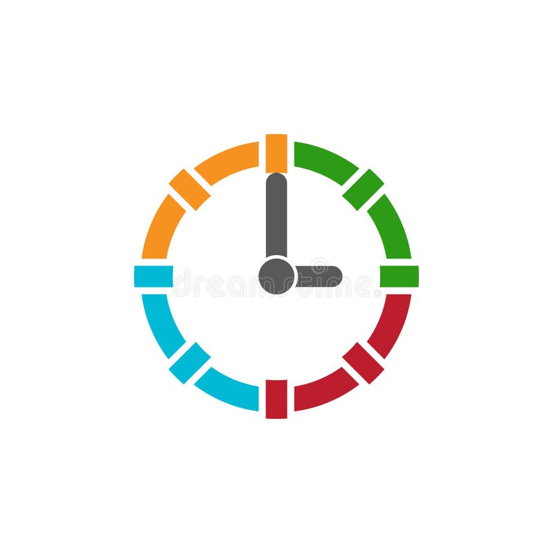 Clock logo icon stock illustration. Illustration of business - 256838442