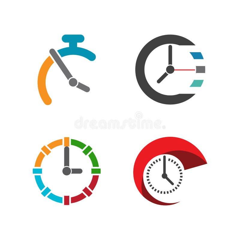 Clock logo icon stock illustration. Illustration of professional ...