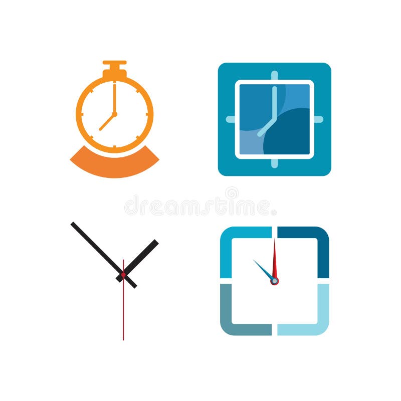 Clock logo icon stock illustration. Illustration of graphic - 257835383