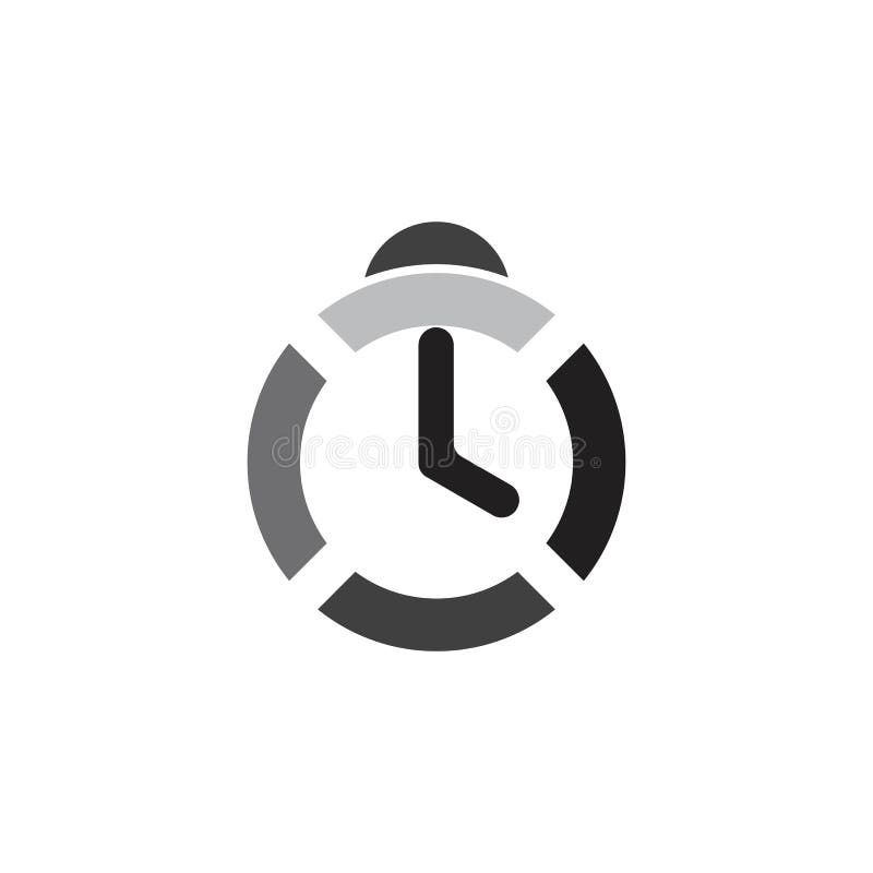 Clock logo icon stock illustration. Illustration of flat - 256838422