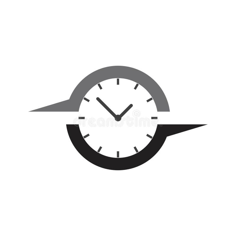 Clock logo icon stock illustration. Illustration of flat - 256838422