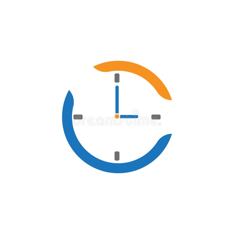 Clock logo icon stock vector. Illustration of isolated - 197972602