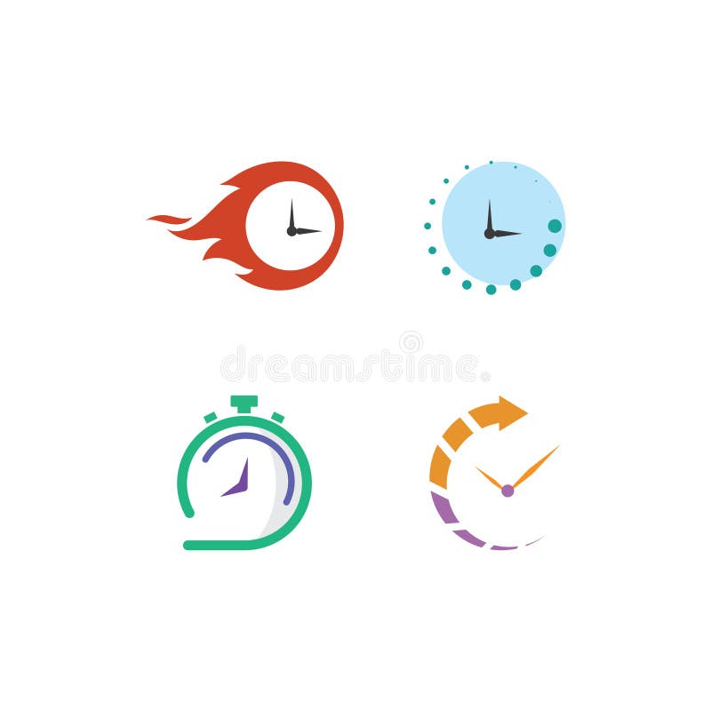 Clock logo stock illustration. Illustration of alarm - 340598113