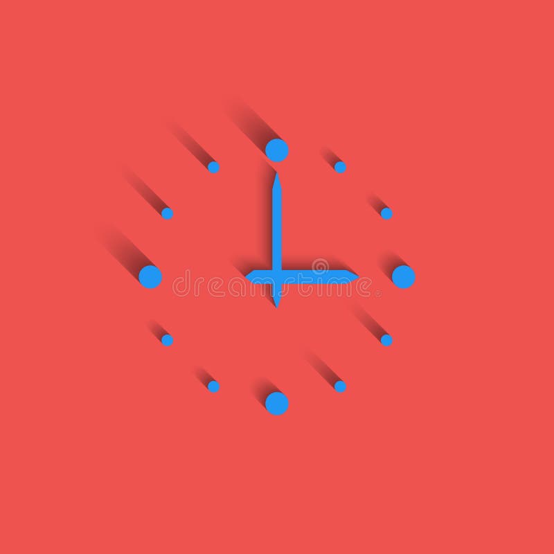Clock Logo Modern Idea, Interval Time Icon Red Material Design ...