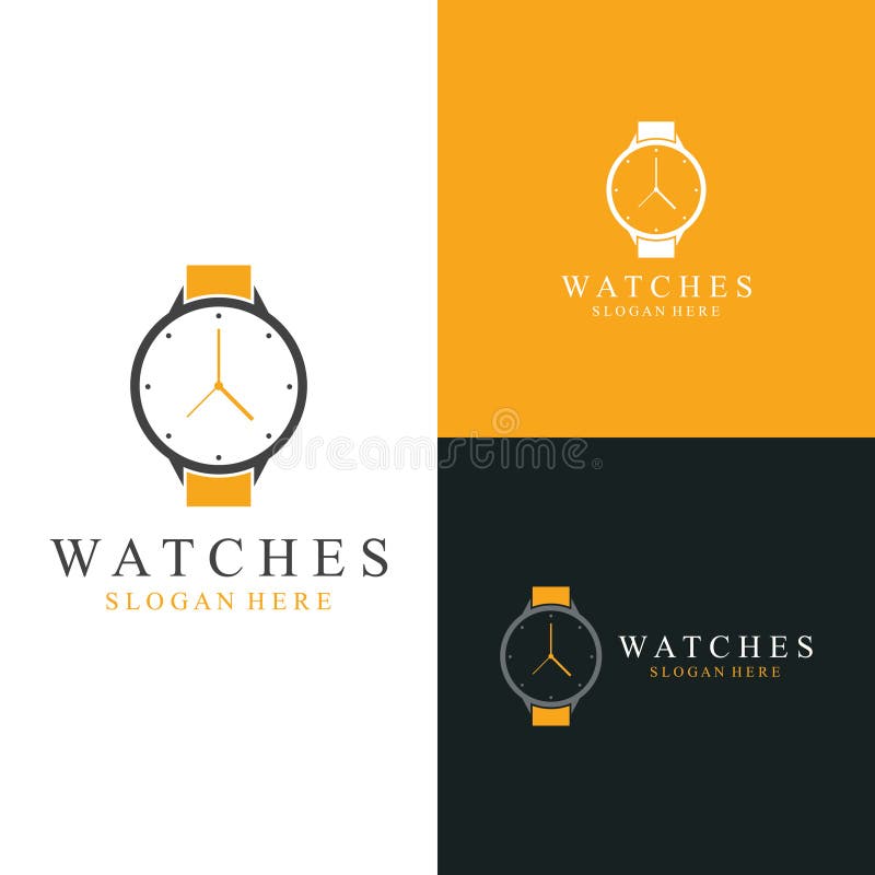 Clock Logo Template for Timepiece or Alarm Stock Vector - Illustration ...
