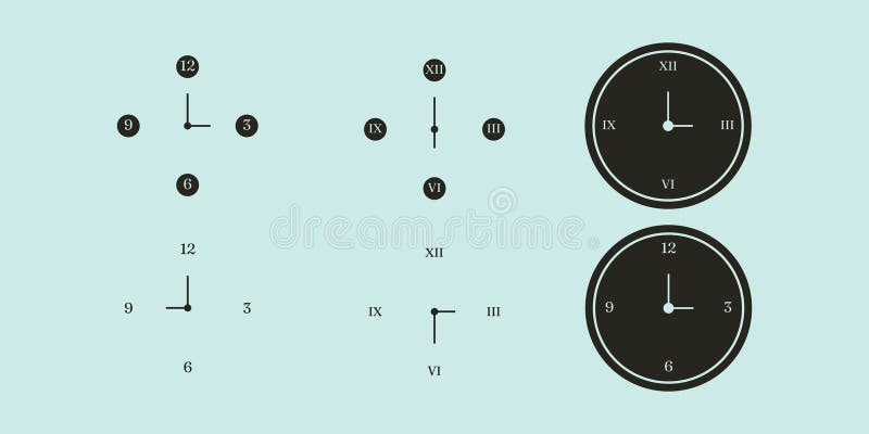 Clock Logo Vector Icon Illustration Minimalist Design Stock Vector - Illustration of round ...