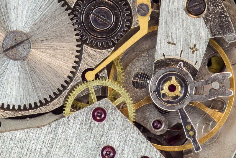 Clock machanism stock image. Image of drive, catch, polish - 50754261