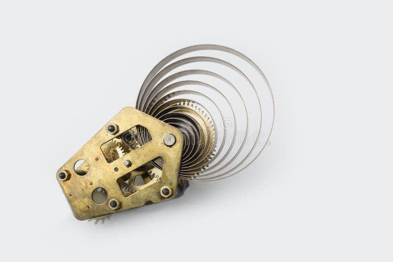 Clock Machine on a White Background Stock Photo - Image of technology ...