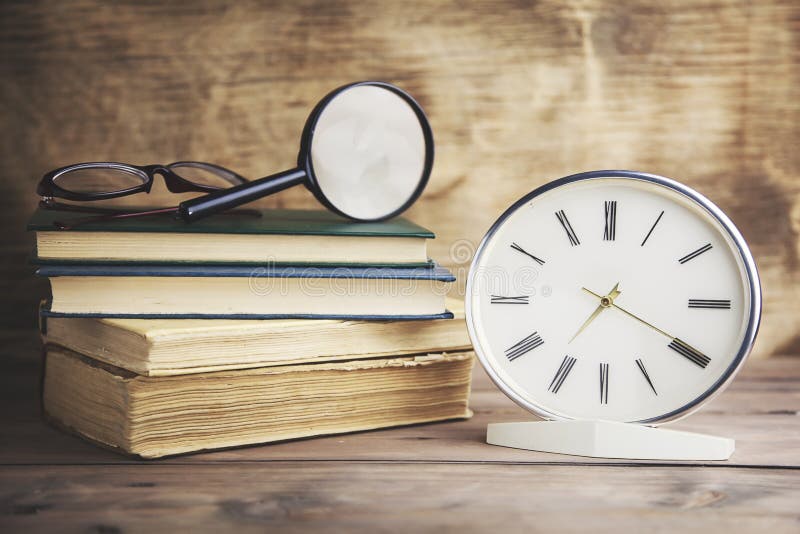 Clock, Magnifying Glass, Light Bulb Icon and Torn Paper Written with ...