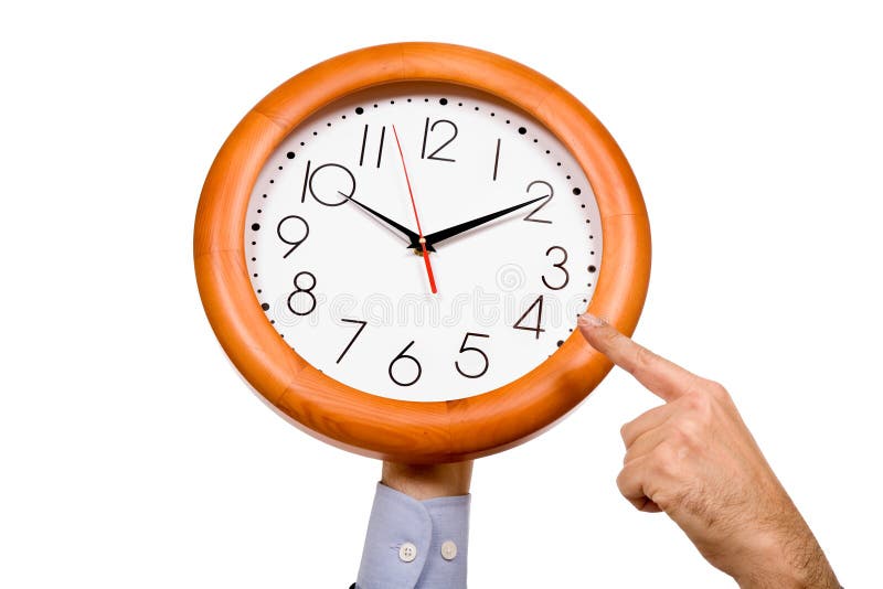 Adult Businessman Pointing To Clock, Deadline Stock Image - Image of ...
