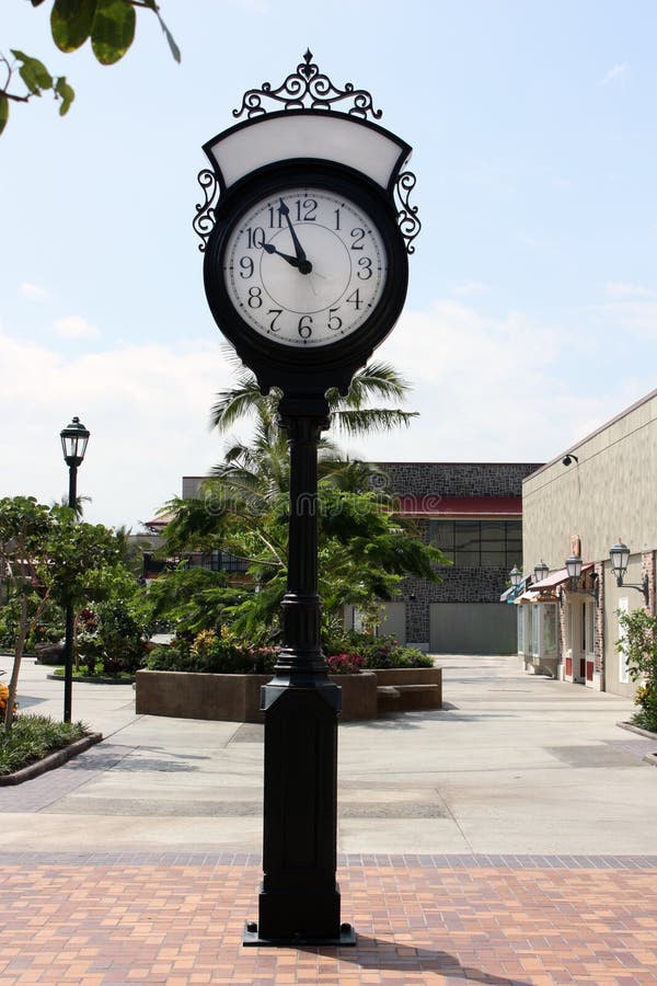 Clock at Market Place stock photo. Image of kona, business - 5567182