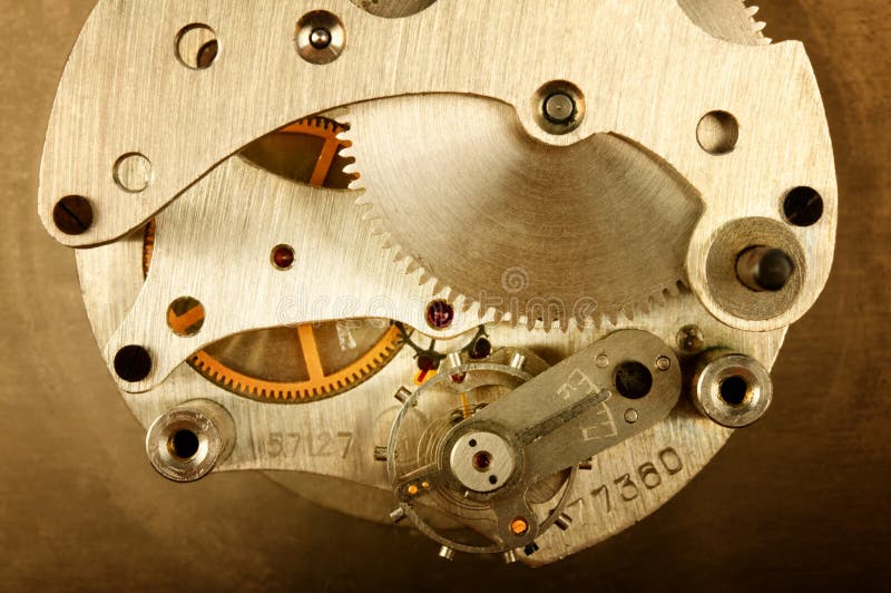 Clock mechanism stock image. Image of ancient, metal - 19909905