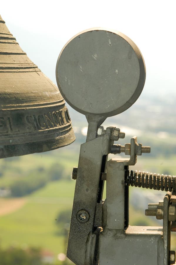 Clock Mechanism of Bell Tower Stock Photo - Image of schilling, hour ...