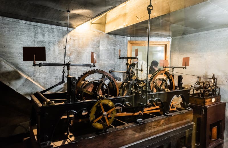 Clock Mechanism of City Hall Clock Stock Photo - Image of weekend ...
