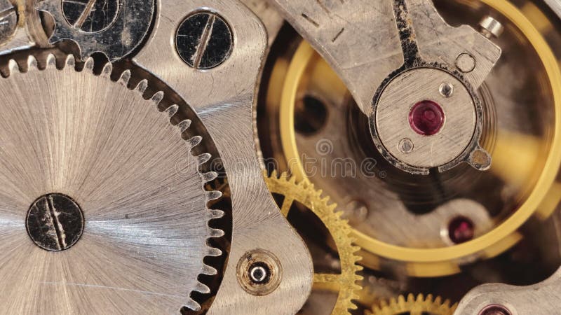 Clock Mechanism Close-up. Inside the Clock Stock Footage - Video of ...