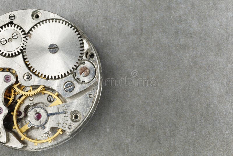 Clock Mechanism Close-up. Inside the Clock Stock Photo - Image of gear ...