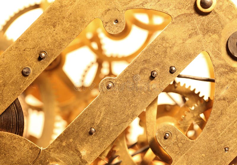 Internal clock mechanism stock photo. Image of internal - 31910230
